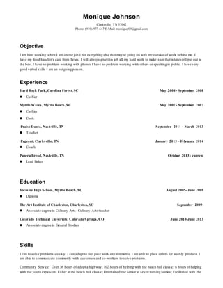 Monique Resume