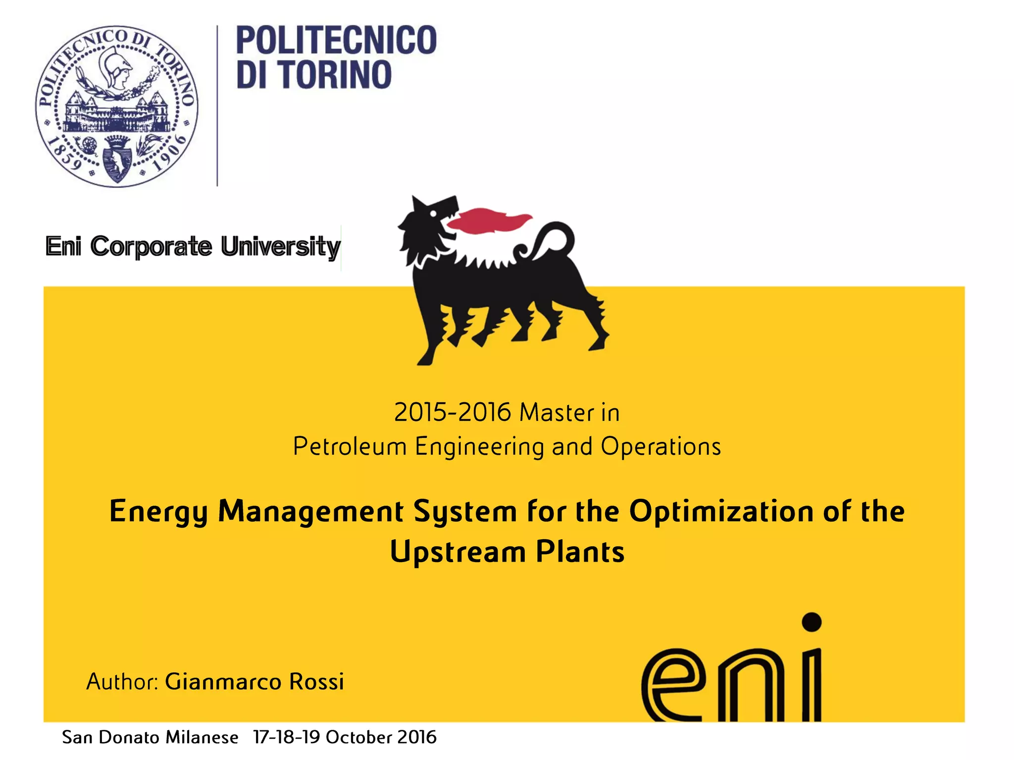 eni_Rossi Gianmarco - Energy Management System for the Optimization of ...