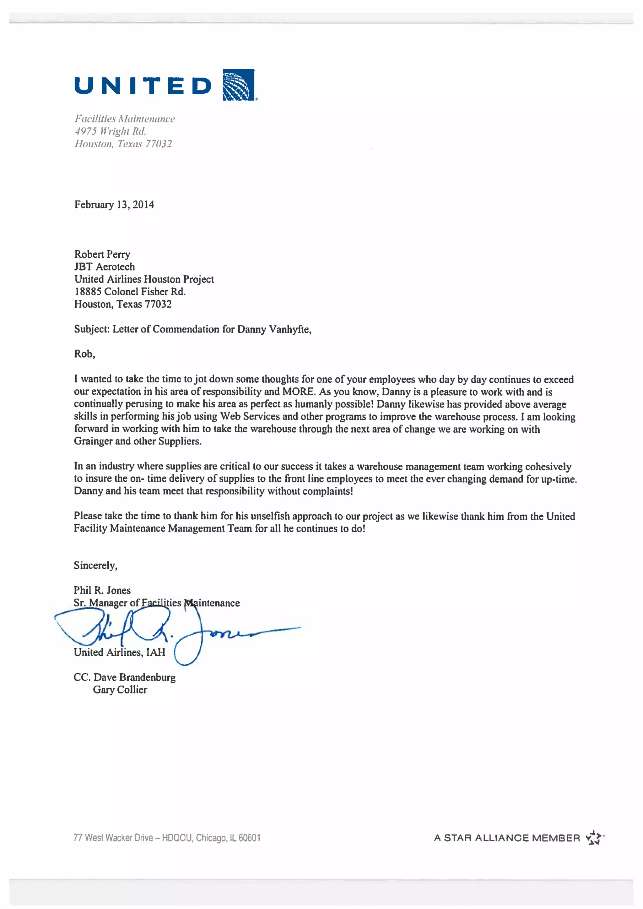 Letter of Commedation | PDF