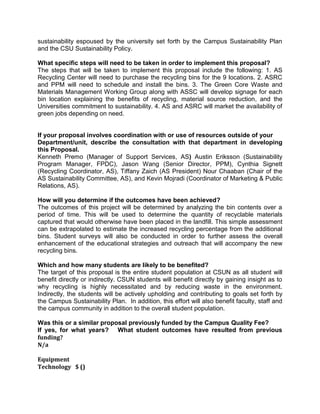 Recycling Bin Proposal | PDF