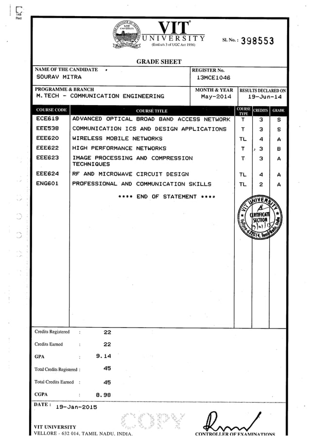 M.Tech_B.Tech Certificates Scan Copy | PDF