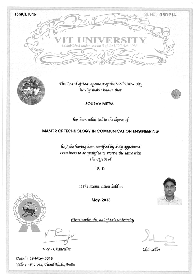 M.Tech_B.Tech Certificates Scan Copy | PDF