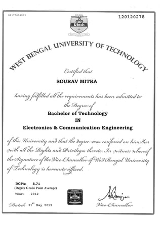 M.Tech_B.Tech Certificates Scan Copy | PDF