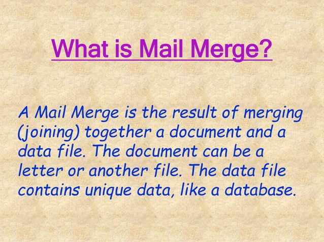MAIL MERGE.ppt