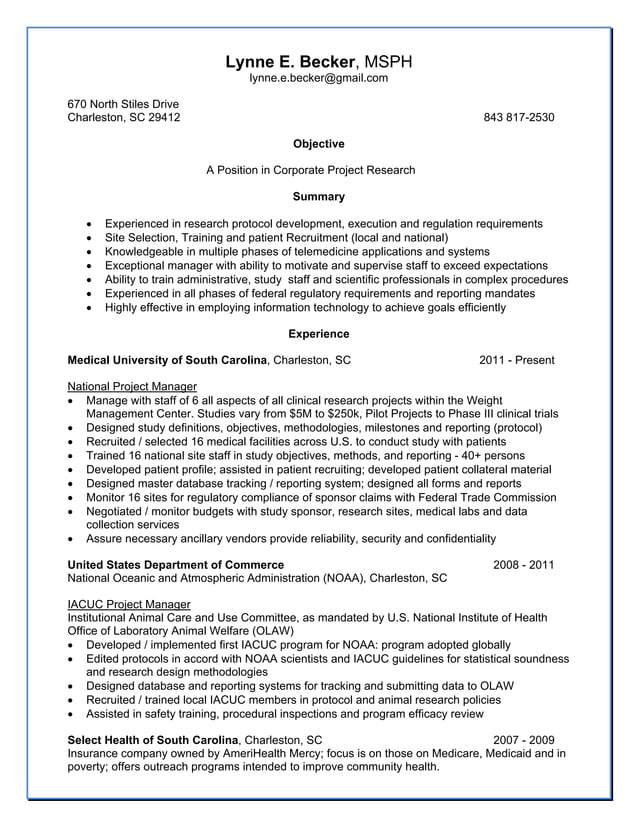 Becker, Lynne RESUME | PDF