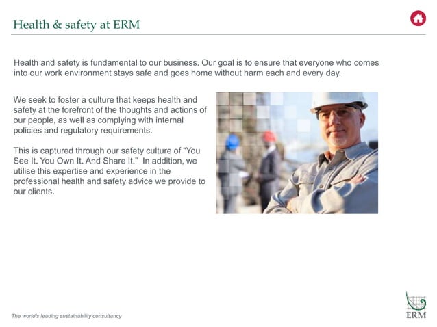 ERM - Global Company Presentation Slides (revised) | PPTX | Management Consulting Industry ...