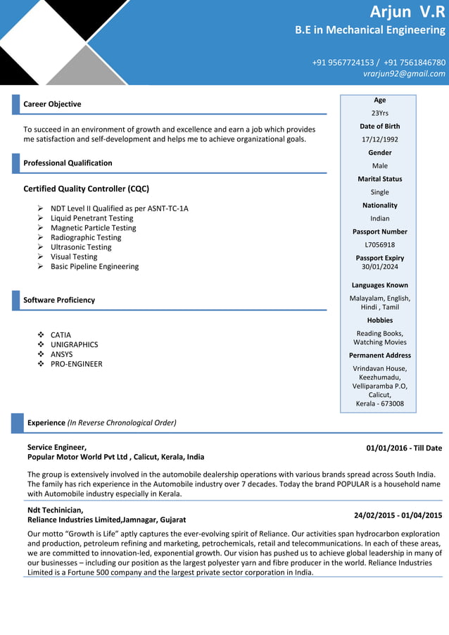 Arjun CV | PDF