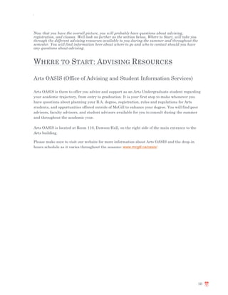 Faculty of Arts OASIS Guide for New Students Revision 15 (1) | PDF