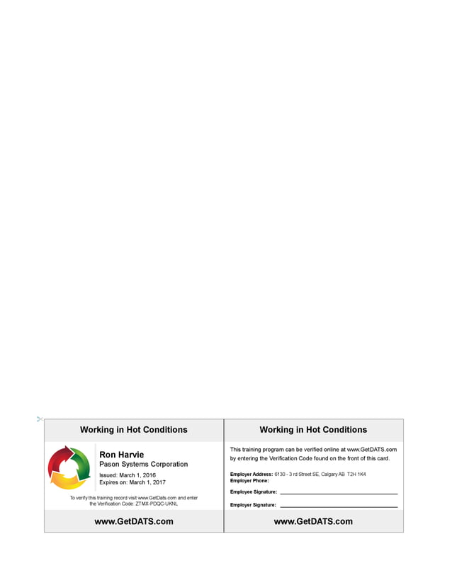 WORKING IN HOT CONDITIONS | PDF