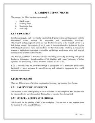 Internship Report_Jyoti CNC Automation Pvt Ltd | PDF