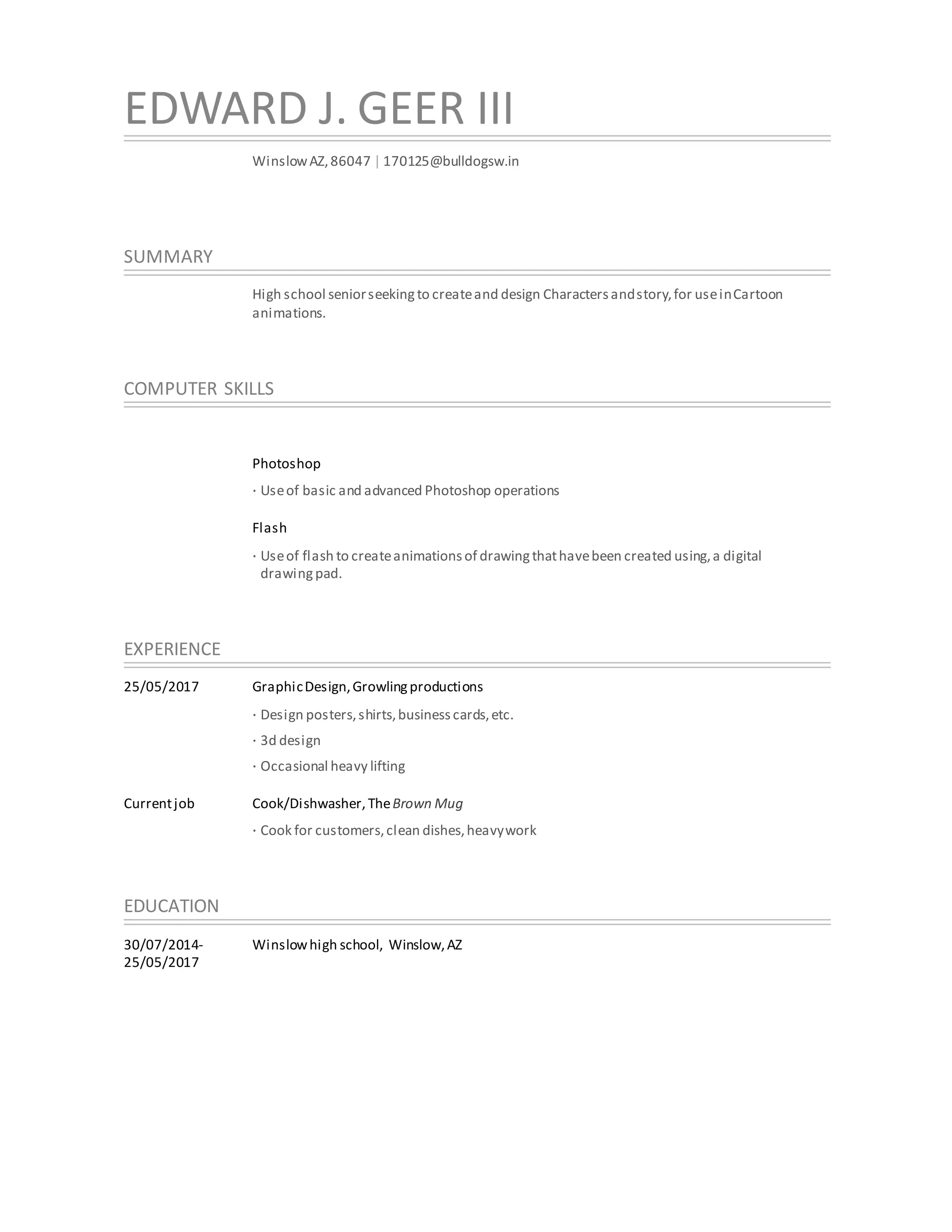 Edward J Resume | DOCX