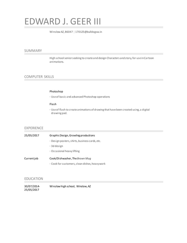 Edward J Resume | DOCX