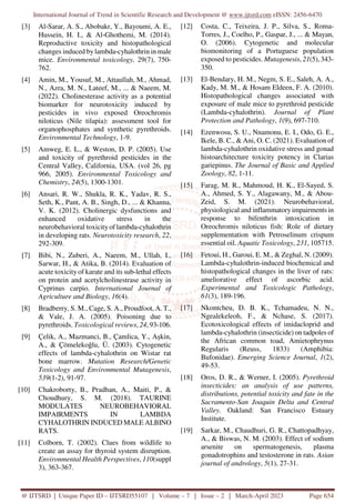 A Review on Reproductive and Neurobehavioral Effect of Pesticide lambda ...
