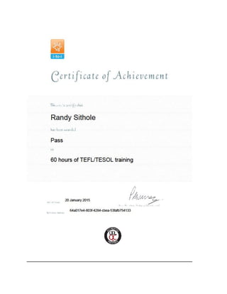TEFL Certificate | PDF