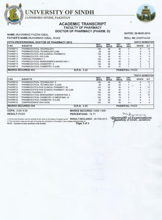 Bachelor transcript | PDF