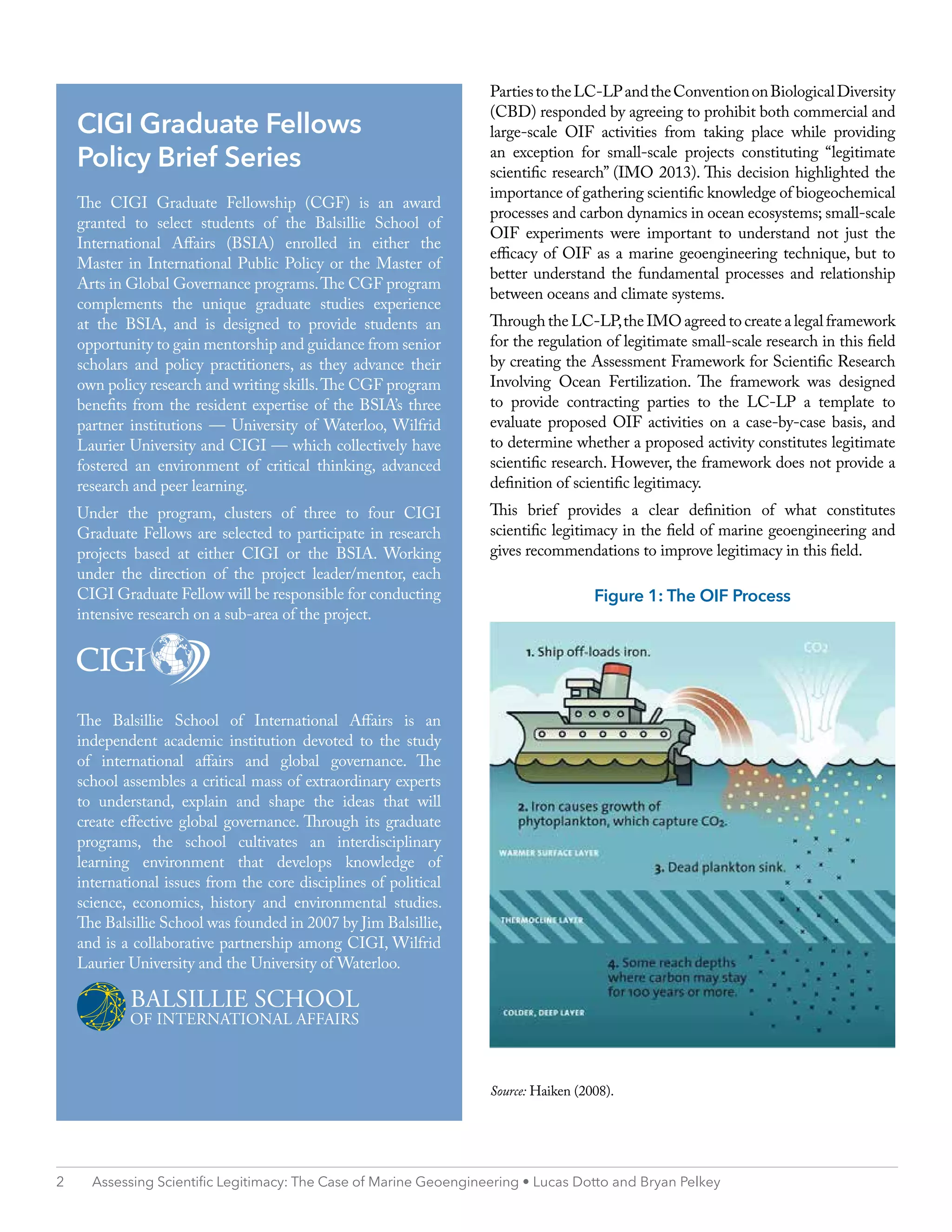 Ocean Iron Fertilization CIGI Brief | PDF