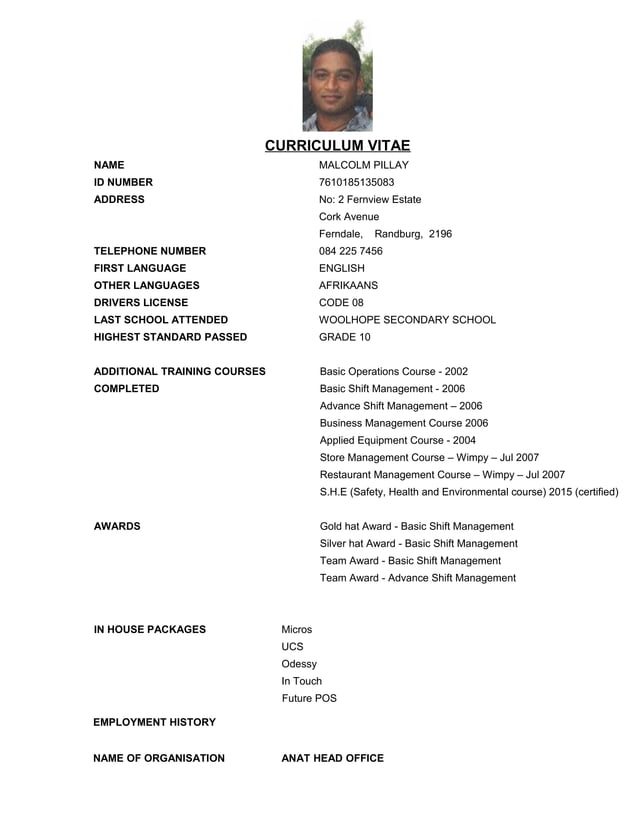 Malcolm CV NEW-2015 | DOC