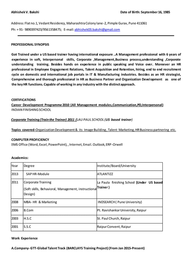 ABHI RESUME(1) | PDF