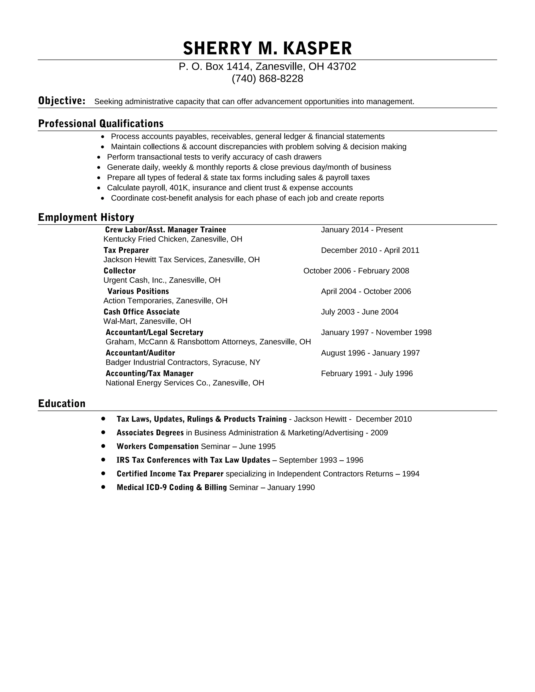 Resume 4-2014 | DOC
