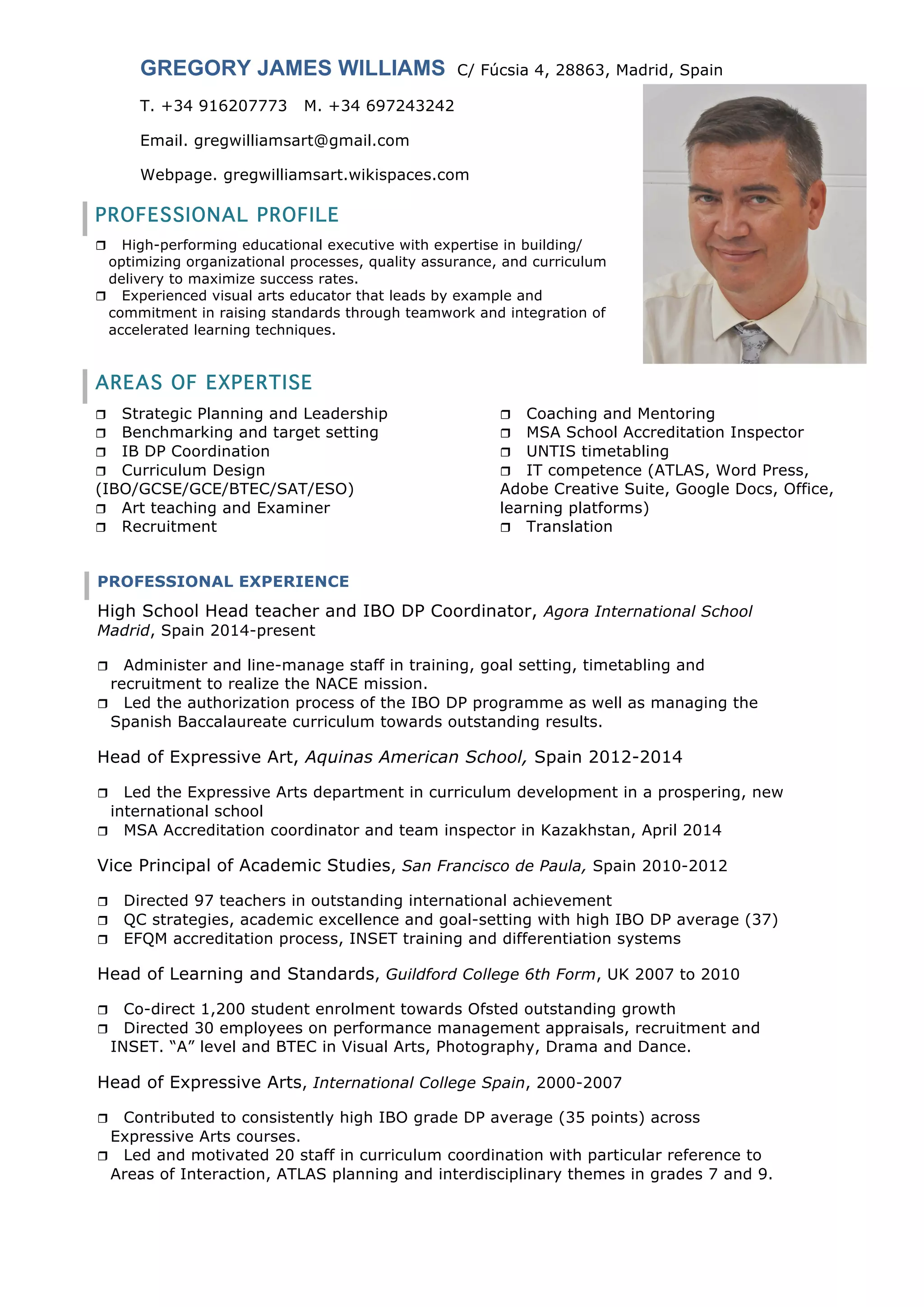 GregWilliamsCV2016v2 | PDF
