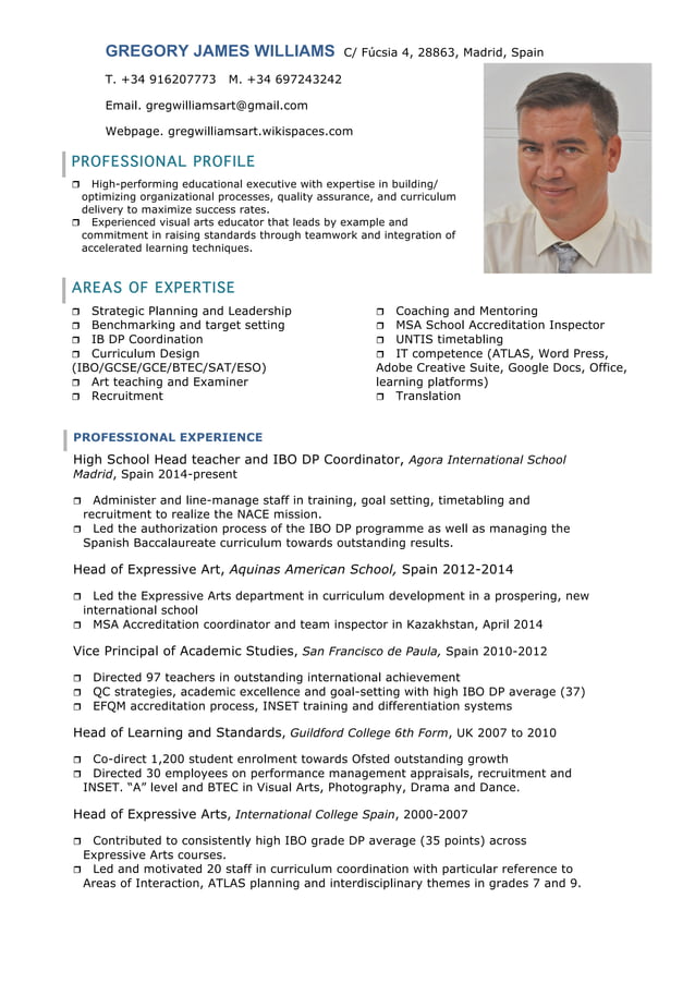 GregWilliamsCV2016v2 | PDF