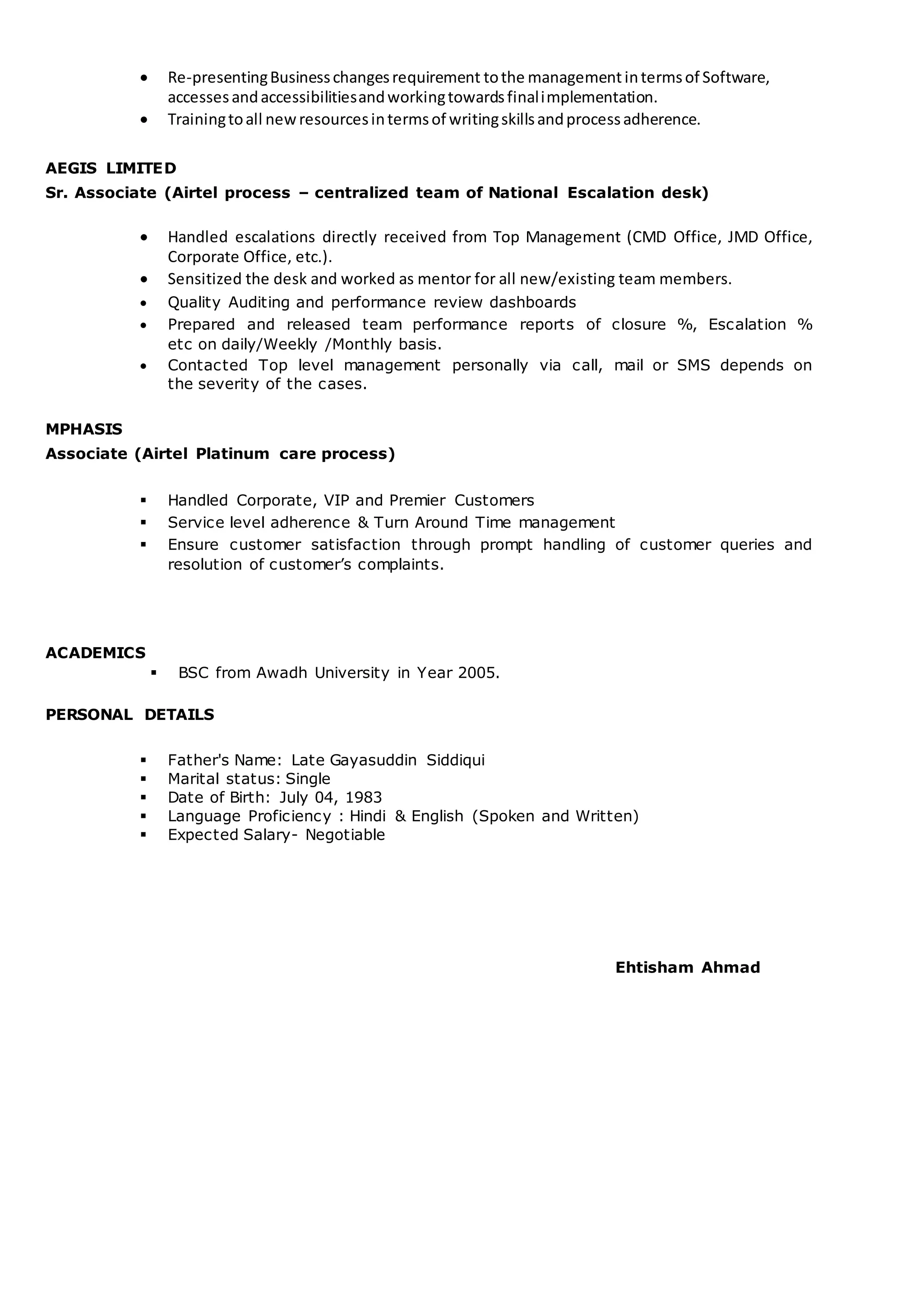 Ehtisham Ahmad Resume | DOCX