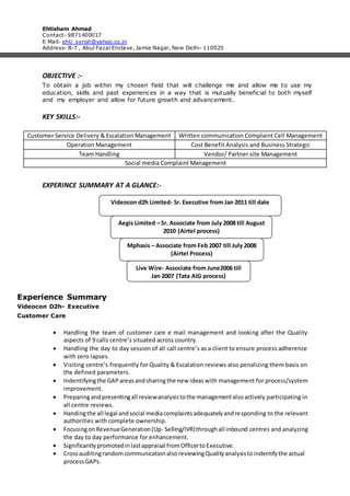 Ehtisham Ahmad Resume | DOCX
