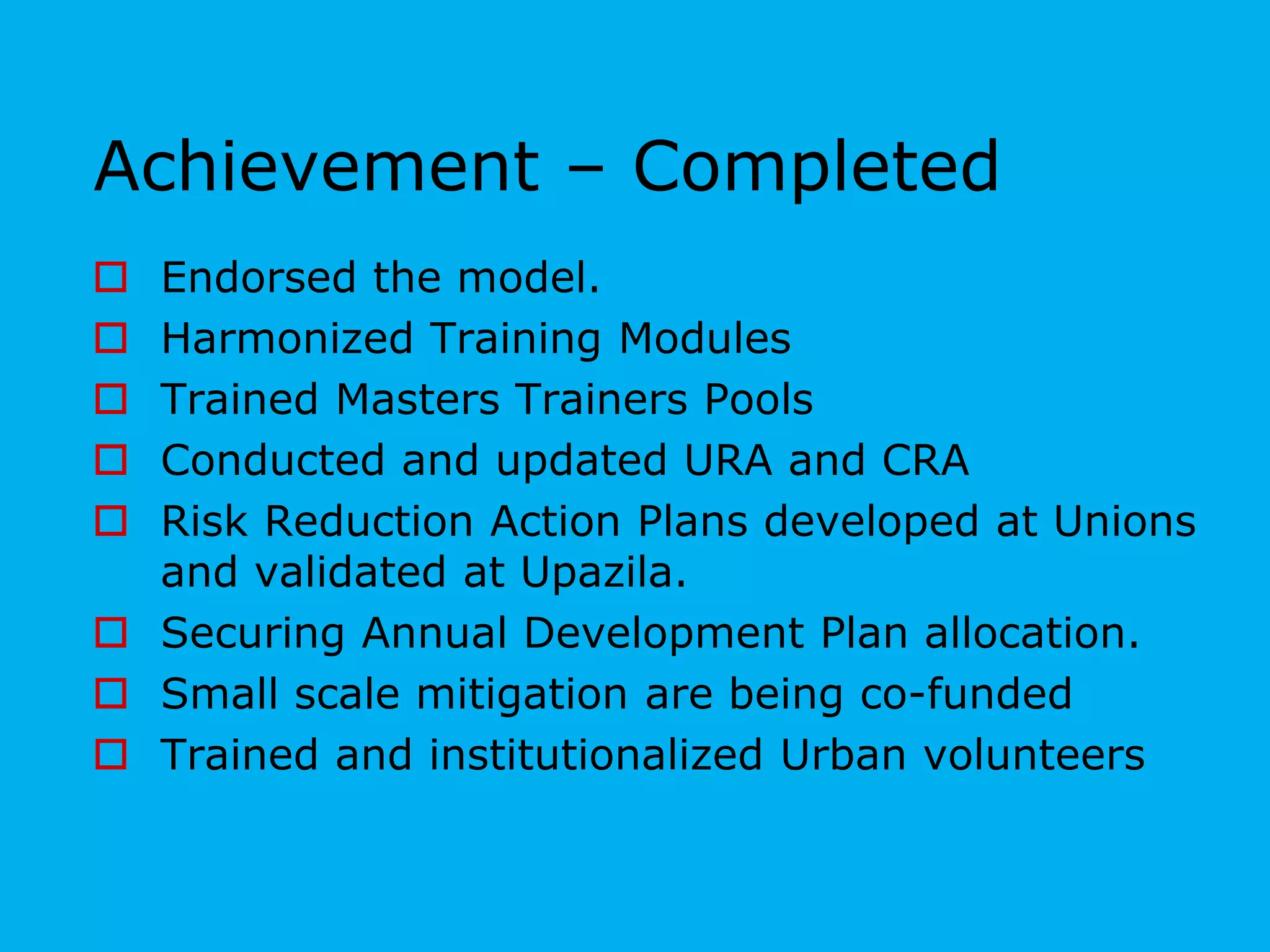 CBDP Model and Achievement | PPTX