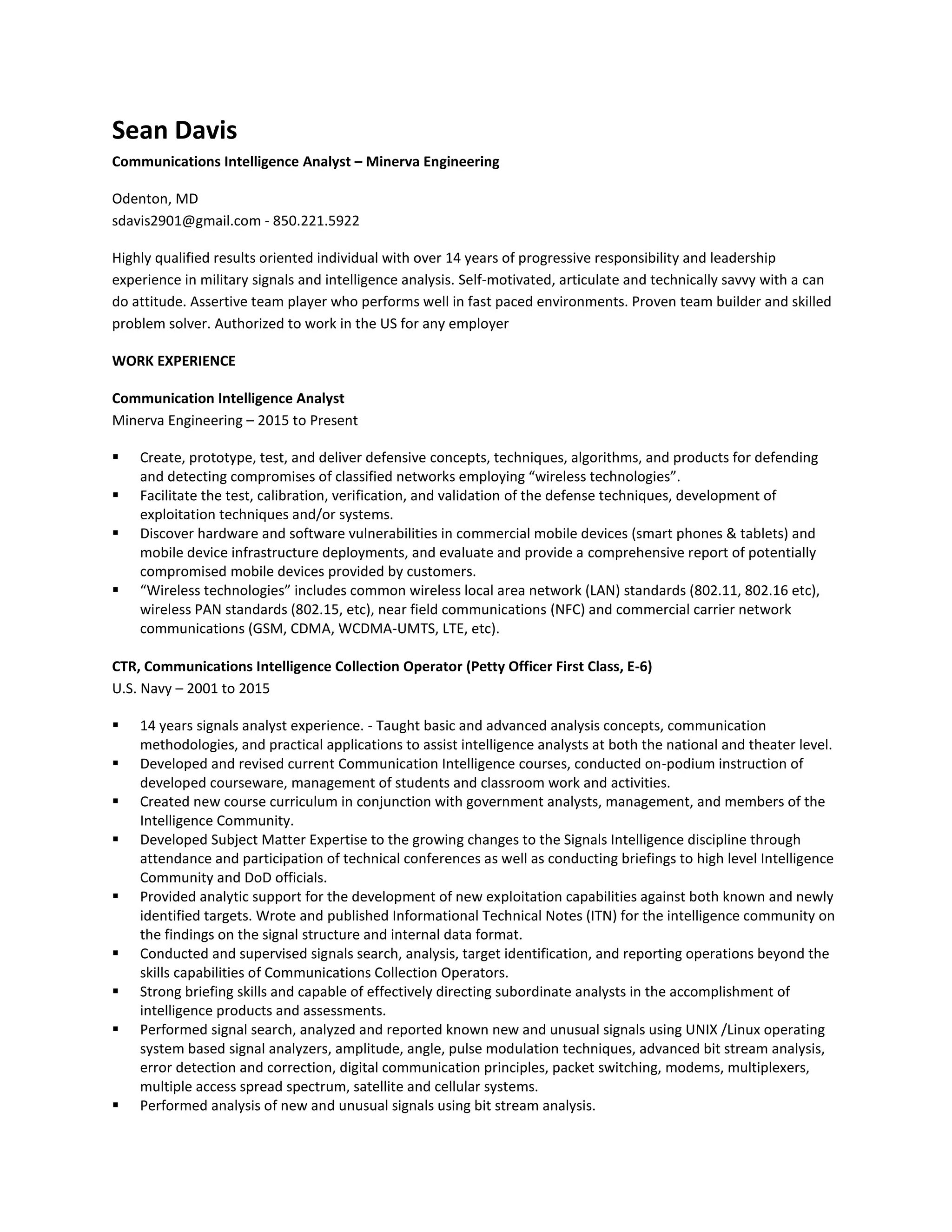 Sean_Davis_Resume | PDF