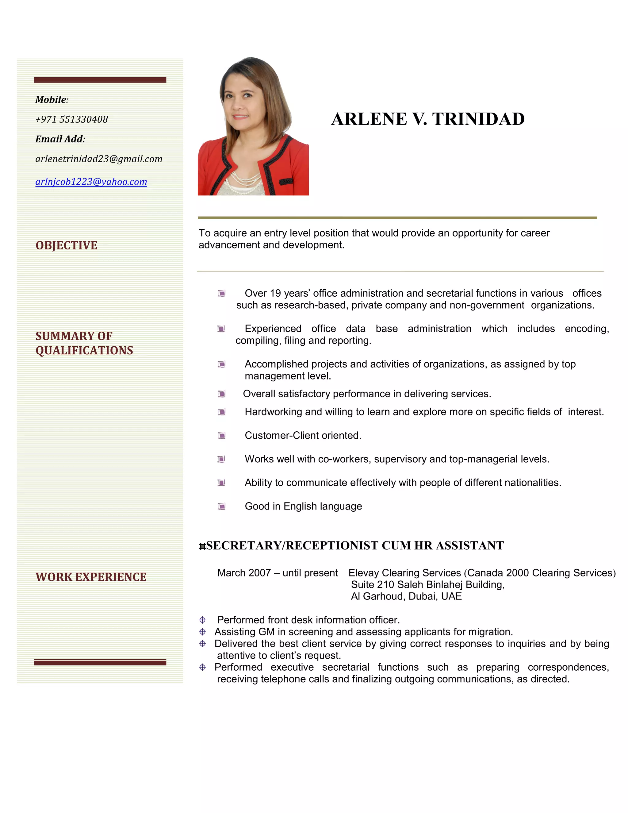 ARLENE T. CV | PDF