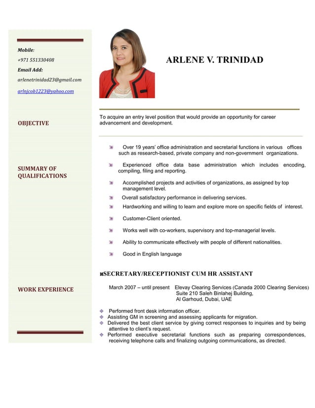ARLENE T. CV | PDF