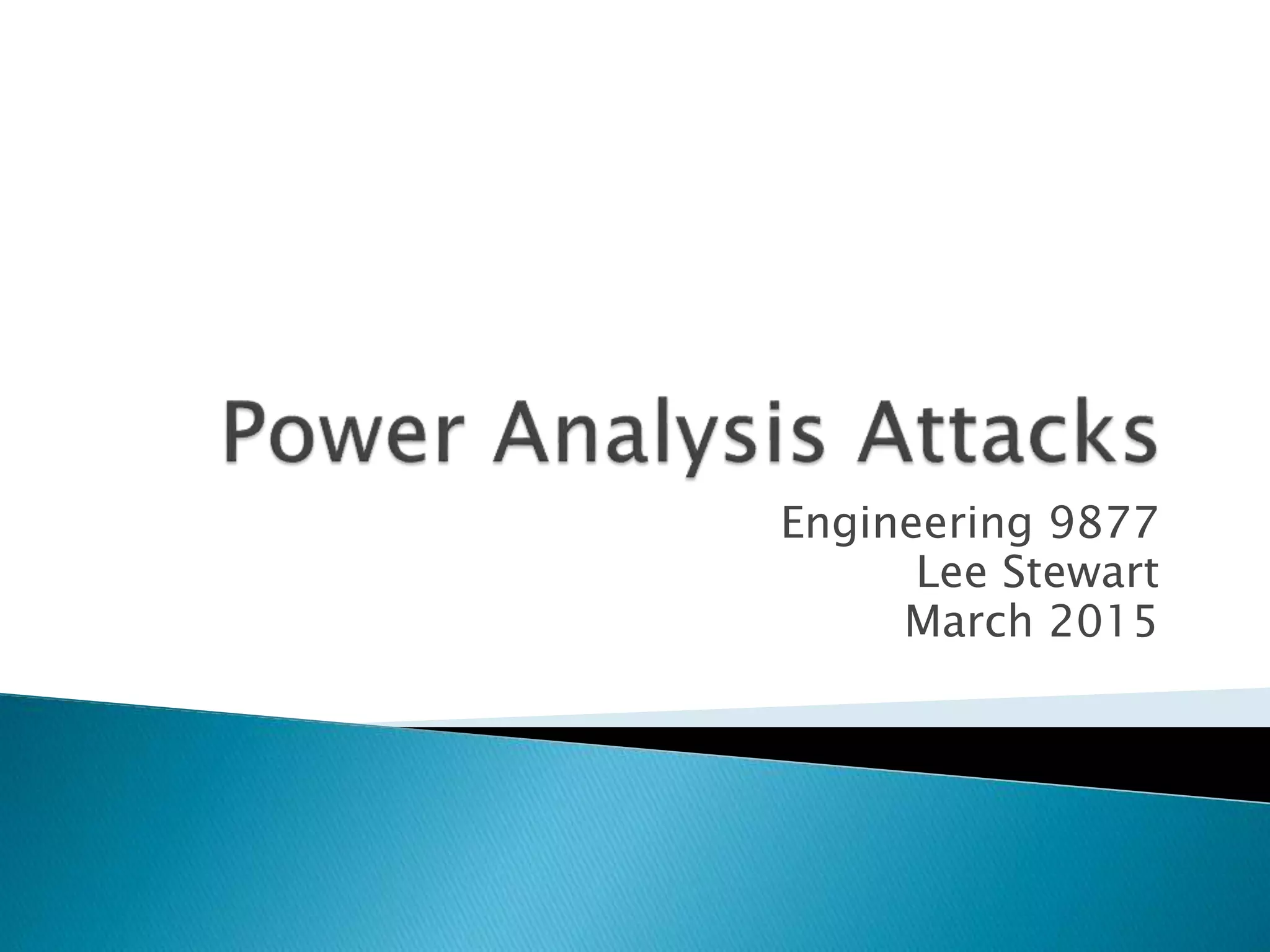 Power Analysis Attacks | PPTX