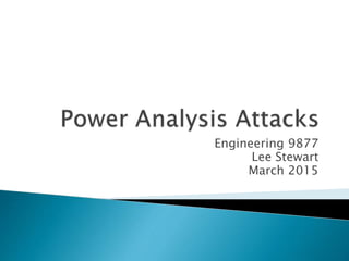 Power Analysis Attacks | PPTX | Information and Network Security ...
