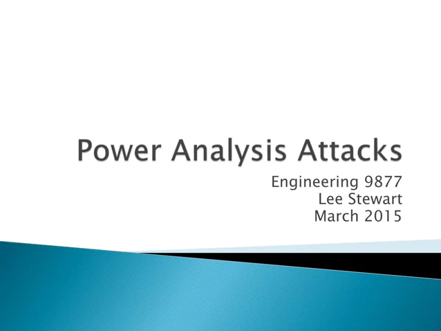 Power Analysis Attacks | PPT