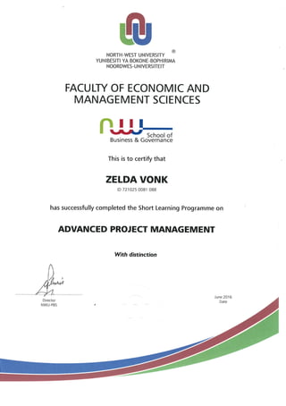 NQF 6 CERTIFICATE | PDF