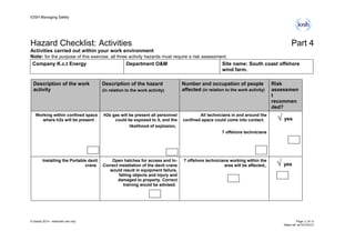 Chris Withers Managing Safely Project | PDF | Careers