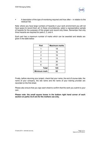 Chris Withers Managing Safely Project | PDF