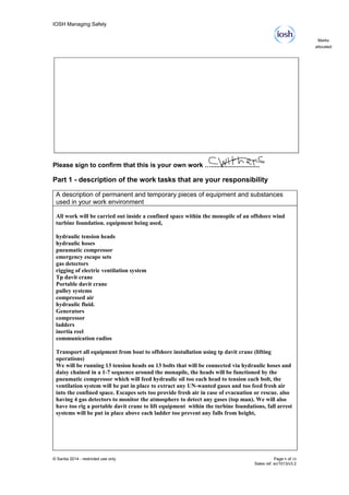 Chris Withers Managing Safely Project | PDF | Careers