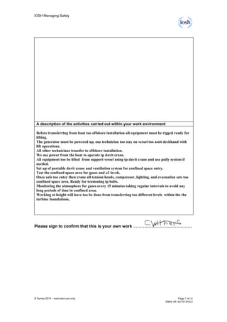 Chris Withers Managing Safely Project | PDF