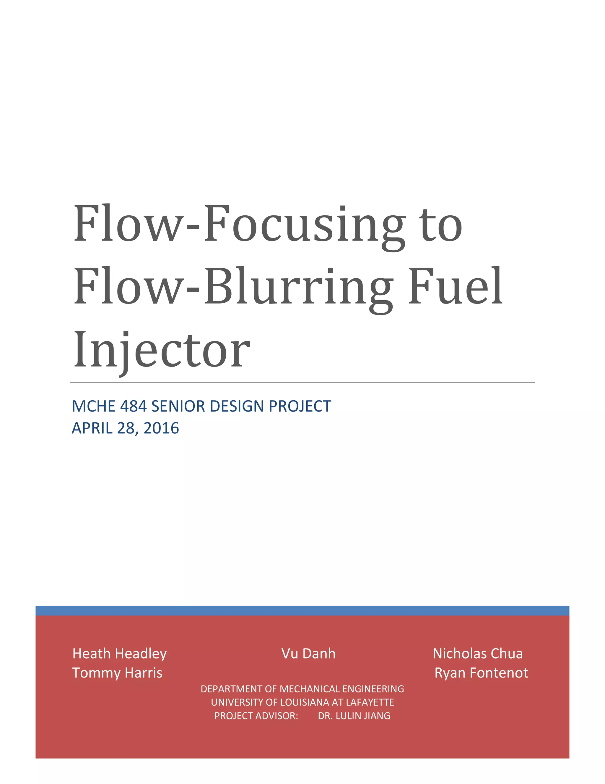 Fuel Injector Project | PDF