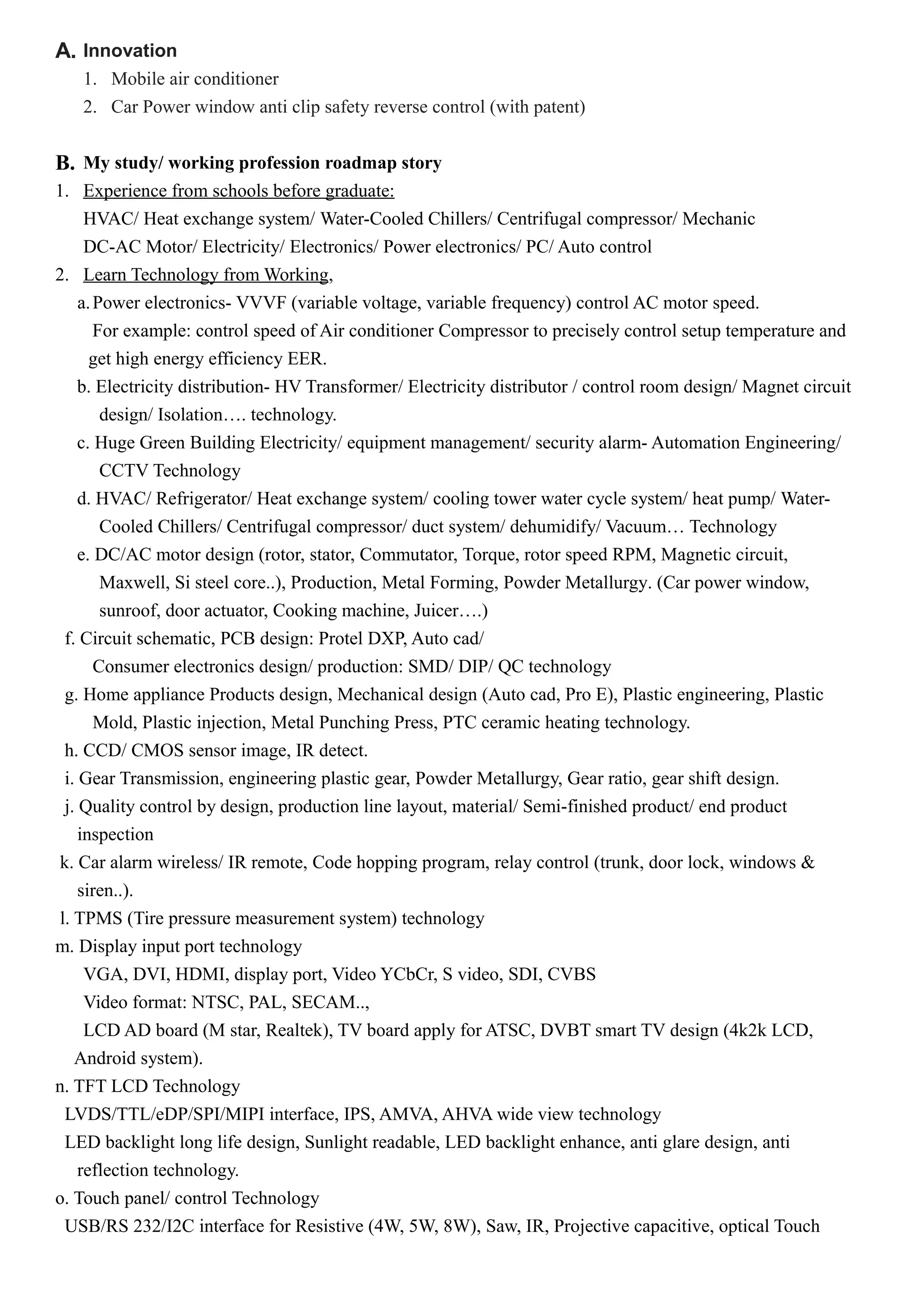 Innovation & diversity Industry | DOC | Consumer Electronics | Technology & Computing