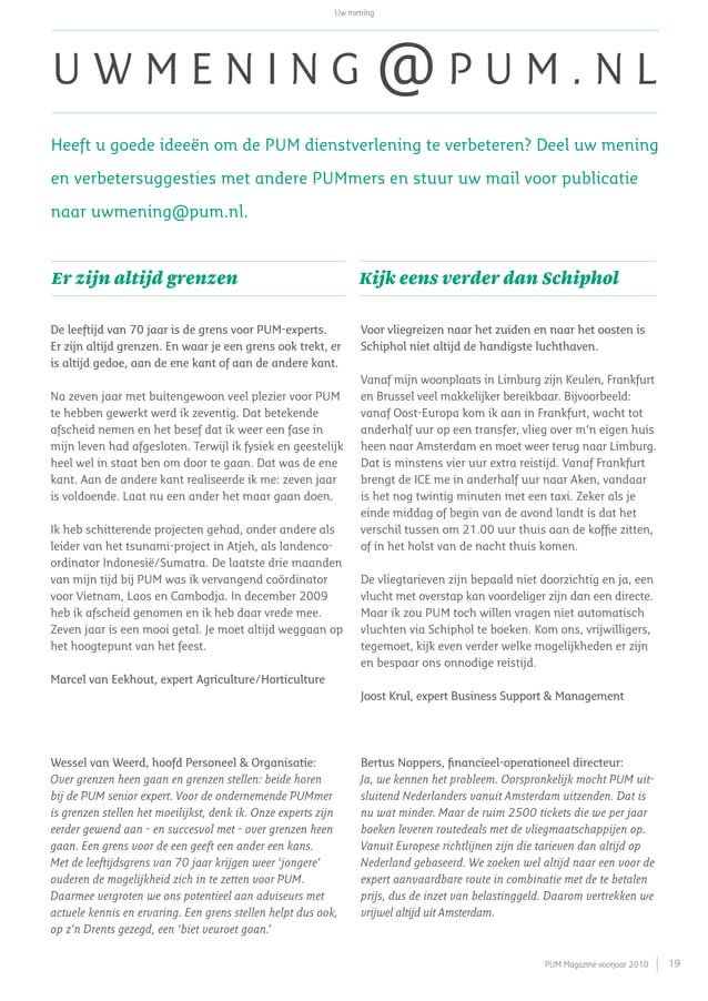 PUM_Magazine_Voorjaar_2010 | PDF