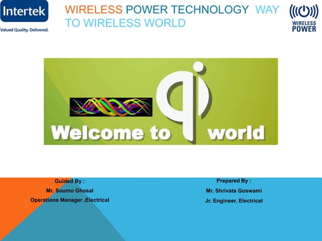 Wireless power technology way to wireless world | PDF | Internet of ...