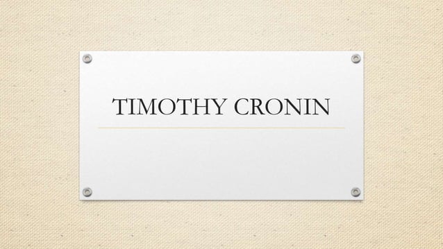 TIMOTHY CRONIN | PPTX
