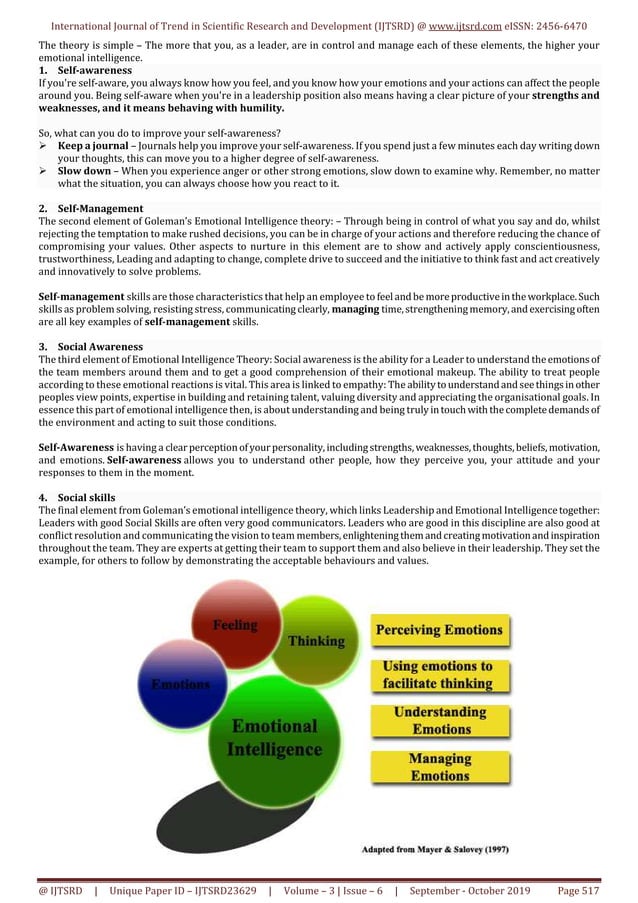 Managing Emotional Intelligence for Effective Leadership in Organization | PDF