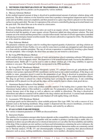 Overview on Transdermal Drug Delivery System | PDF | Skin Care | Beauty