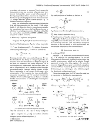 Small Signal Stability Improvement and Congestion Management Using PSO Based TCSC Controller | PDF