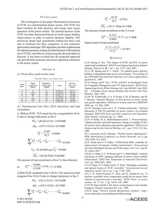 Small Signal Stability Improvement and Congestion Management Using PSO Based TCSC Controller | PDF