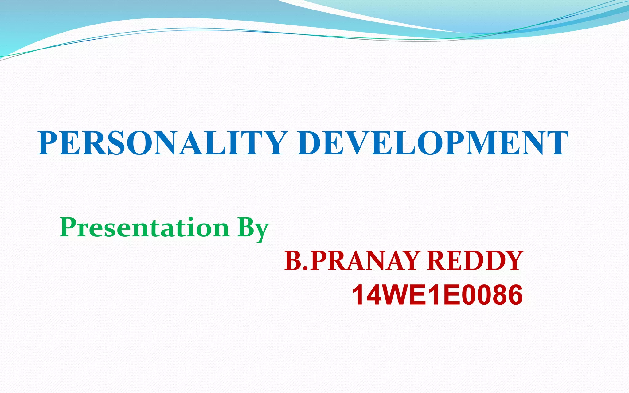 personality development | PPTX