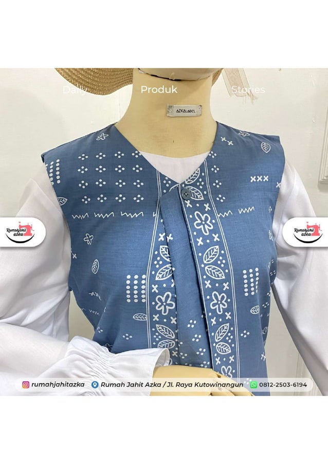 Outer Vest Batik Wanita Modern Rumah Jahit Azka | PDF